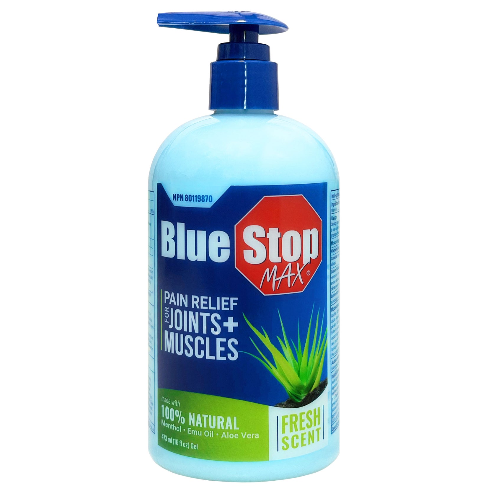 Blue Stop Max 16 oz Pump
